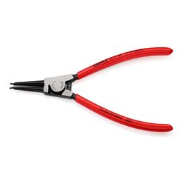 Knipex 46 11 A2 Sicherungsringzange f&uuml;r Au&szlig;enringe auf Wellen mit Kunststoff &uuml;berzogen schwarz atramentiert 180 mm)