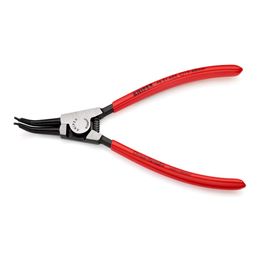 Knipex 46 31 A22 Sicherungsringzange f&uuml;r Au&szlig;enringe auf Wellen 45&deg; gewinkelt mit Kunststoff &uuml;berzogen schwarz atramentiert 185 mm)
