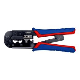 Knipex 97 51 10 Crimpzange f&uuml;r Westernstecker mit Mehrkomponenten-H&uuml;llen br&uuml;niert 190 mm)