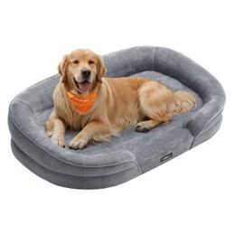 FEANDREA Hundebett, Hundekissen, abnehmbarer, waschbarer Bezug, rutschfest M-XL XL