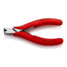 Knipex 64 01 115 Elektronik-Vornschneider mit rutschhemmenden Kunststoff-H&uuml;llen 115 mm)