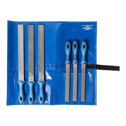 Pferd TOOLS Werkstattfeilen-Set 6-tlg. in Rolltasche 200/300mm universell von Schruppen bis Schlichten (11800555)