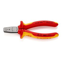 Knipex 97 68 145 A Crimpzange f&uuml;r Aderendh&uuml;lsen isoliert mit Mehrkomponenten-H&uuml;llen, VDE-gepr&uuml;ft 145 mm)