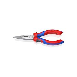 Knipex 25 02 160 Flachrundzange mit Schneide (Radiozange) mit Comfort-Griffen schwarz atramentiert 160 mm)