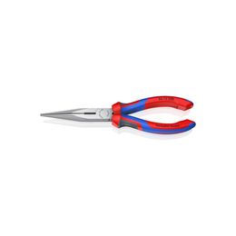 Knipex 26 12 200 Flachrundzange mit Schneide (Storchschnabelzange) mit Comfort-Griffen schwarz atramentiert 200 mm)