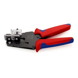 Knipex 12 12 10 Pr&auml;zisions-Abisolierzange mit Formmessern mit Mehrkomponenten-H&uuml;llen br&uuml;niert 195 mm)