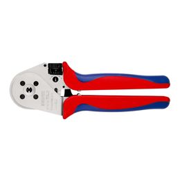 Knipex 97 52 65 Vierdornpresszange f&uuml;r gedrehte Kontakte mit Mehrkomponenten-H&uuml;llen verchromt 230 mm)