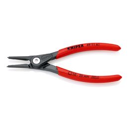 Knipex 49 11 A1 Pr&auml;zisions-Sicherungsringzange f&uuml;r Au&szlig;enringe auf Wellen mit rutschhemmendem Kunststoff &uuml;berzogen grau atramentiert 140 mm)