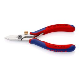 Knipex 11 82 130 Elektronik-Abisolierschere mit Mehrkomponenten-H&uuml;llen 140 mm)