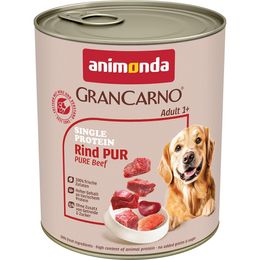 animonda GranCarno single protein Rind pur Hunde-Nassfutter getreidefrei 6x800g