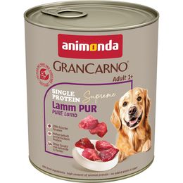 animonda GranCarno single protein Lamm pur Hunde-Nassfutter getreidefrei 6x800g