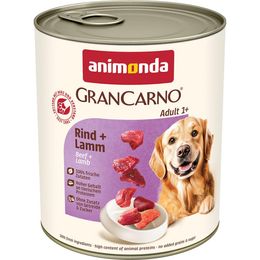 animonda GranCarno Rind und Lamm Hunde-Nassfutter getreidefrei 6x800g