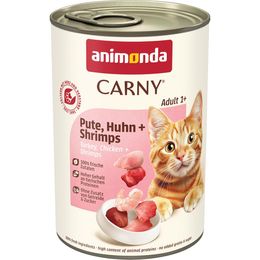 animonda Carny Adt Pute, Huhn und Shrimps Katzen-Nassfutter getreidefrei 6x400g