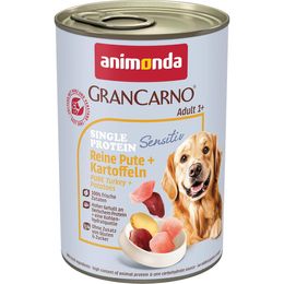 animonda GranCarno Sensitiv Pute und Kartoffel Hunde-Nassfutter getreidefrei 6x400g
