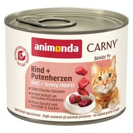 6x200g animonda Carny Senior Rind und Putenherz