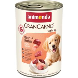 animonda GranCarno Junior Rind und Huhn Hunde-Nassfutter f&uuml;r Junghunde 6x400g