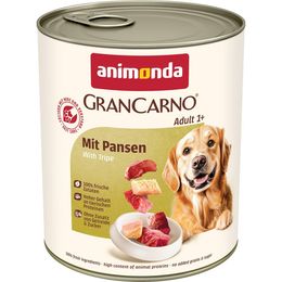 animonda GranCarno Adult mit Pansen Hunde-Nassfutter ohne Getreide 6x800g