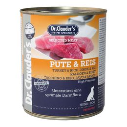 Dr. Clauder's Dr. Clauders Selected Meat PreBiotics Pute & Reis 6x800 g