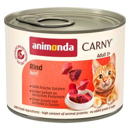 animonda Carny Adult Rind Katzen-Nassfutter ohne Zuckerzusatz 24x200g