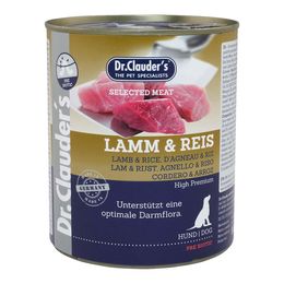 Dr. Clauder's Dr. Clauders Selected Meat PreBiotics Lamm & Reis 6x800 g