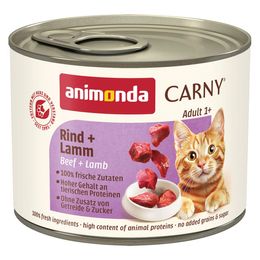 6x200g animonda Carny Adult Rind und Lamm