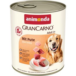 animonda GranCarno Adult mit Pute Hunde-Nassfutter getreidefrei 6x800g