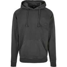 Sweatshirt Urban Classics "Urban Classics Herren Overdyed Hoody", Herren, Gr. S, schwarzbird, 100% Baumwolle, unifarben, Sweatshirts Sweatshirt