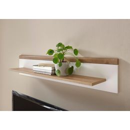 Wandboard Home Affaire "Merle", wei&szlig; (eiche riviera nb, wei&szlig; matt), B:107cm H:20cm T:19cm, FSC-zertifizierter Holzwerkstoff, Regale, Wandboard, Scandi Design, Breite 107 cm