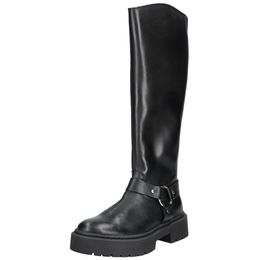 Stiefel Steve Madden "Steve Madden Stiefel Leder", Damen, Gr. 38, schwarz, Leder, Schuhe Stiefel