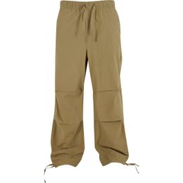 Stoffhose Urban Classics "Urban Classics Wide Poplin Pants", Herren, Gr. M, US-Gr&ouml;&szlig;en, khaki, 100% Baumwolle, unifarben, relaxed fit, Hosen Stoffhose