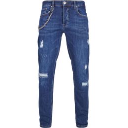 2Y Premium Herren Bequeme Jeans "2Y Premium Herren 2Y Tapered Fit Jeans", blau, Gr. 38, unifarben, 97% Baumwolle, 3% Elasthan, Jeans