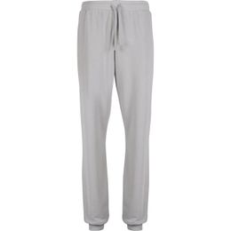 Stoffhose Urban Classics "Urban Classics Light Terry Basic Sweatpants", Damen, Gr. M, US-Gr&ouml;&szlig;en, lightasphalt, 95% Baumwolle, 5% Elasthan, unifarben, loose fit, Hosen Stoffhose