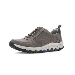 Sneaker Gabor "rollingsoft Sneaker low Materialmix Leder/Textil", Herren, Gr. 42, grau, Schuhe Sneaker
