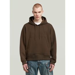 G-Star Raw Longpullover G-STAR "Loose Hoodie Sweater", Herren, Gr. XXL, deep braun, Obermaterial: 64% Polyester, 32% Baumwolle, 4% Elasthan, Pullover Longpullover