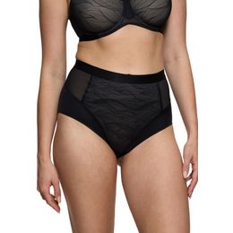 Shapingslip Triumph "Airy Sensation", Damen, Gr. 38, schwarz, Microtouch, Obermaterial: 74% Polyamid, 26% Elasthan, eng, Unterhosen, formend, feiner T&uuml;ll mit Rauenmuster, h&ouml;her geschnittene Passform