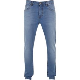 Bequeme Jeans Urban Classics "Urban Classics Herren Slim Tapered Jeans", Herren, Gr. 28, Normalgr&ouml;&szlig;en, new light blau washed, 99% Baumwolle, 1% Elasthan, unifarben, Jeans