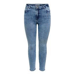 Skinny-fit-Jeans Only "ONLPOWER MID WASIST PUSH UP AZ", Damen, Gr. M, L&auml;nge 30, light blau denim, Denim/Jeans, Obermaterial: 92% Baumwolle, 6% Polyester, 2% Elasthan, Destroyed-Effekte, unifarben, skinny fit normal, Jeans, mit Destroyed-Details