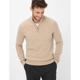 Strickpullover Brax "Style STEFFEN", Herren, Gr. 4XL, dunkelbeige, Strick, 80% Wolle, 20% Polyamid, Pullover Strickpullover