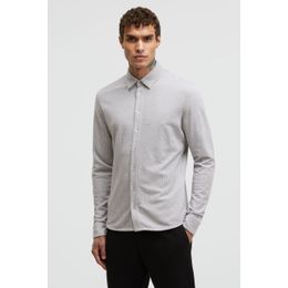 Langarmhemd CMPD, Herren, Gr. M, Normalgr&ouml;&szlig;en, grau melange, Flanell, Material: 100% Baumwolle, gemustert, slim fit normal, 1-Knopf-Manschette, Hemden, mit Kentkragen