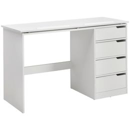 Mid.you Schreibtisch, Wei&szlig;, Holzwerkstoff, 4 Schublade(n) Schubladen, rechteckig, eckig, 120x74x48 cm, Stauraum, Arbeitszimmer, Schreibtische, B&uuml;rotische