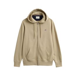 Gant Zip-Up Hoodie male Beige size XXL