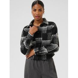 Kaffe Jacke Damen Gr&ouml;&szlig;e L grau / schwarz / wei&szlig;