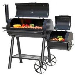 Smoker El Fuego "Buffalo", schwarz, B:155cm H:132cm T:78cm, Grills, BxTxH: 155x78x132 cm