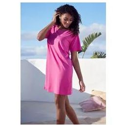Bigshirt Kangaroos, Damen, Gr. 40/42, pink, Single Jersey, Obermaterial: 100% Baumwolle, bedruckt, l&auml;ssig geschnitten mini, Rundhals, Raglan&auml;rmel, Shirts Sleepshirt Nachthemd, mit Slogan-Frontdruck