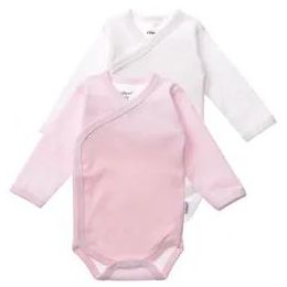 Body Liliput, Jungen, Gr. 62/68, EURO-Gr&ouml;&szlig;en, rosa (wei&szlig;, rosa), 100% Baumwolle, unifarben, normal, Bodys Body, mit praktischen Druckkn&ouml;pfen
