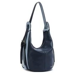 Schultertasche "Softy", Damen, Gr. B/H/T: 31cm x 35cm x 20cm onesize, blau, Lederimitat, Collezione Alessandro, Taschen Schultertasche, in modischen Farben