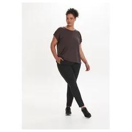 Lauftights Q BY ENDURANCE "ISABELY", Damen, Gr. 48, EURO-Gr&ouml;&szlig;en, schwarz, 87% Polyester, 13% Elasthan, unifarben, Hosen, mit breitem Bund