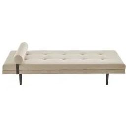 Chaiselongue "Bergen", beige (creme), B:85cm H:37cm T:200cm, ATLANTIC HOME COLLECTION, Sofas, Chaiselongue, Tagesliege im Japanischen Stil, inklusive arretierbarer Nackenrolle