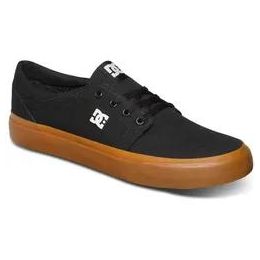 Sneaker DC Shoes "Trase Tx", Herren, Gr. 6(38), schwarz, gum, Obermaterial aus Wildleder f&uuml;r Haltbarkeit und Textil f&uuml;r Atmungsaktivit&auml;t Mesh-Futter HD-Logodruck Vulkanisiert f&uuml;r ein hervorragendes Boardgef&uuml;hl und eine federnde Sohle Abriebfeste, griffige Gummiau&szlig;ensohle Die unverkennbare vertiefte Pill-Pattern-Lauffl&auml;che von DC, Schuhe Sneaker