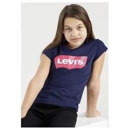 Levi's T-Shirt LEVI'S KIDS "LVG BATWING TEE", M&auml;dchen, Gr. 6/116 (122), blau (peacoat, tea), Jersey, Obermaterial: 60% Baumwolle, 40% Polyester, bedruckt, Basic schmal h&uuml;ftlang, Rundhals, abgesteppte Kante, Shirts T-Shirt, for GIRLS